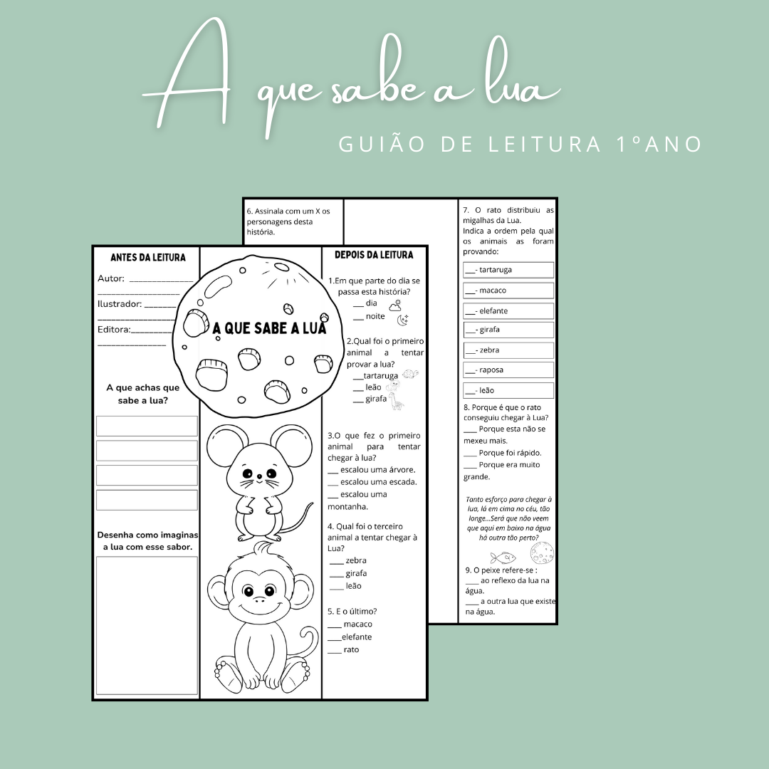 Guião de Leitura - A que sabe a lua – profcindycriatividades