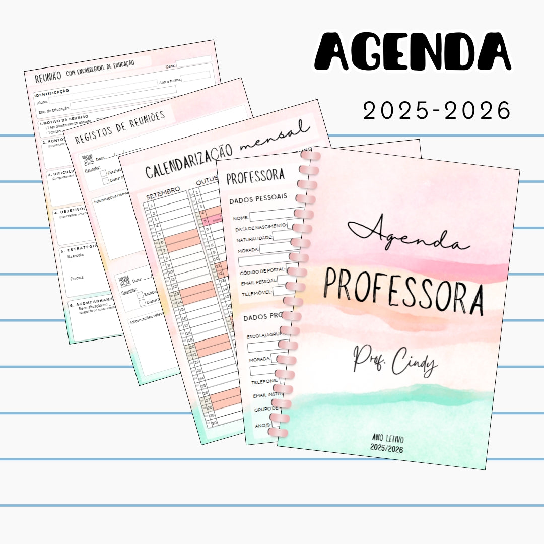 Agenda Professor 2025-2026 – profcindycriatividades