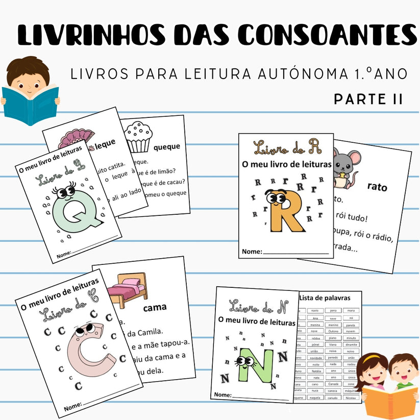 Pack de Livrinhos de Leitura das Consoantes - Parte II ...