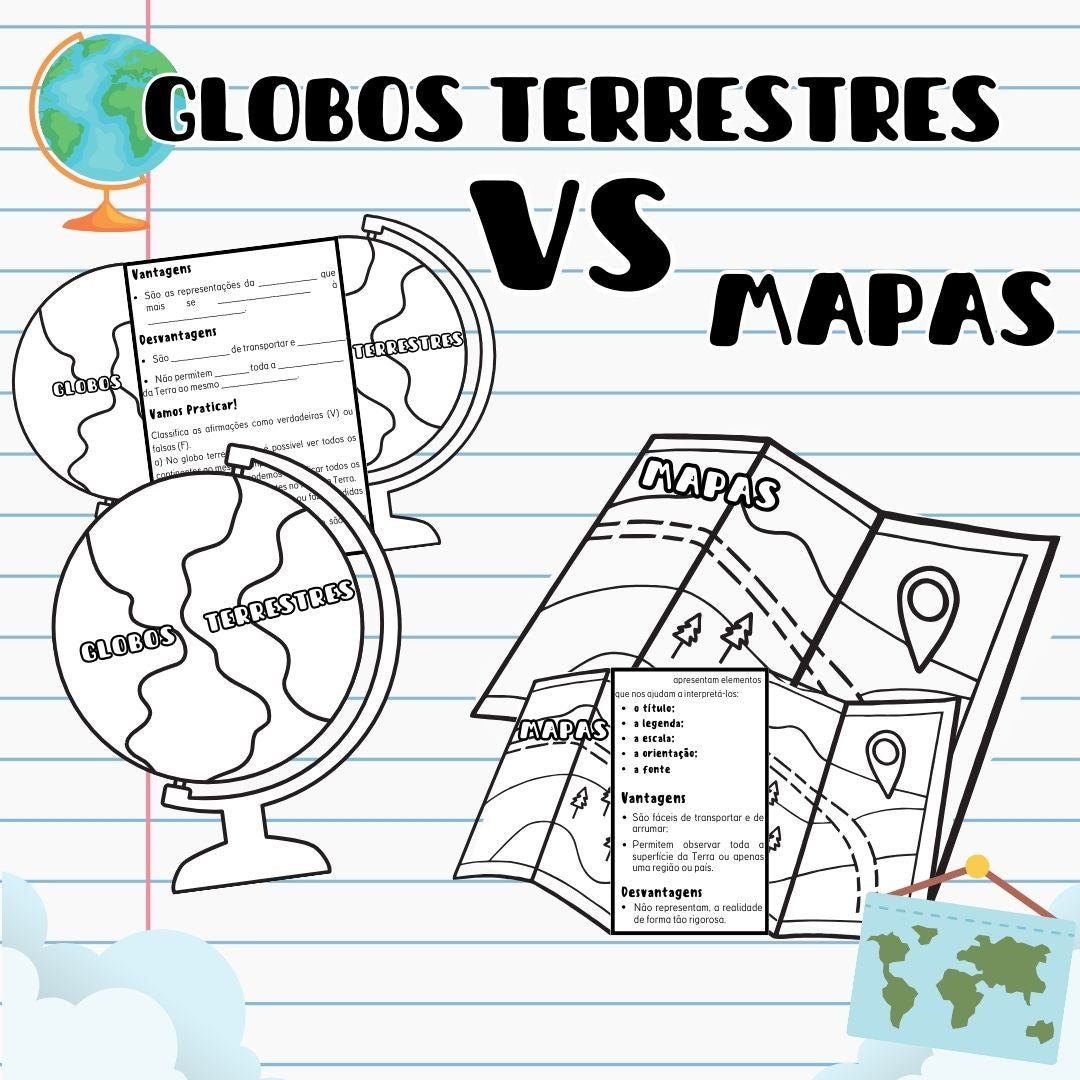 Globos Terrestres VS Mapas – profcindycriatividades